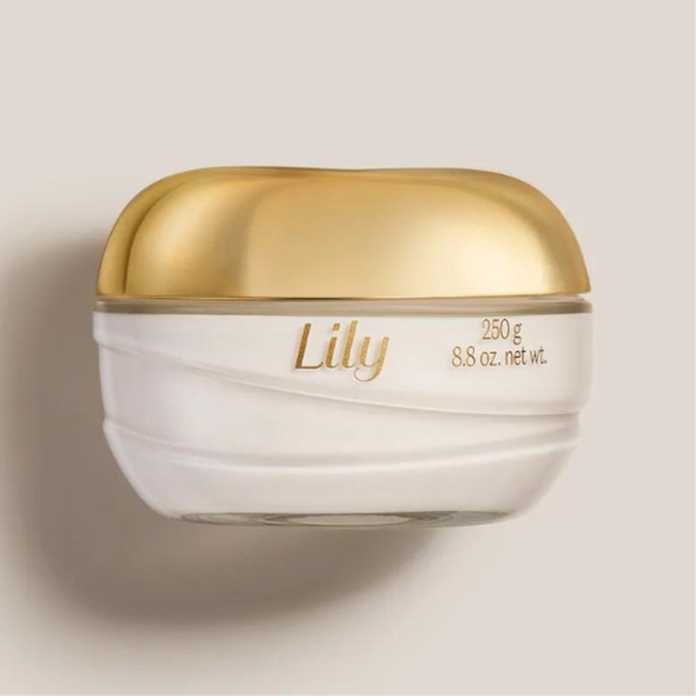 Creme Acetinado Hidratante Desodorante Corporal Lily 250g | Shopee Brasil