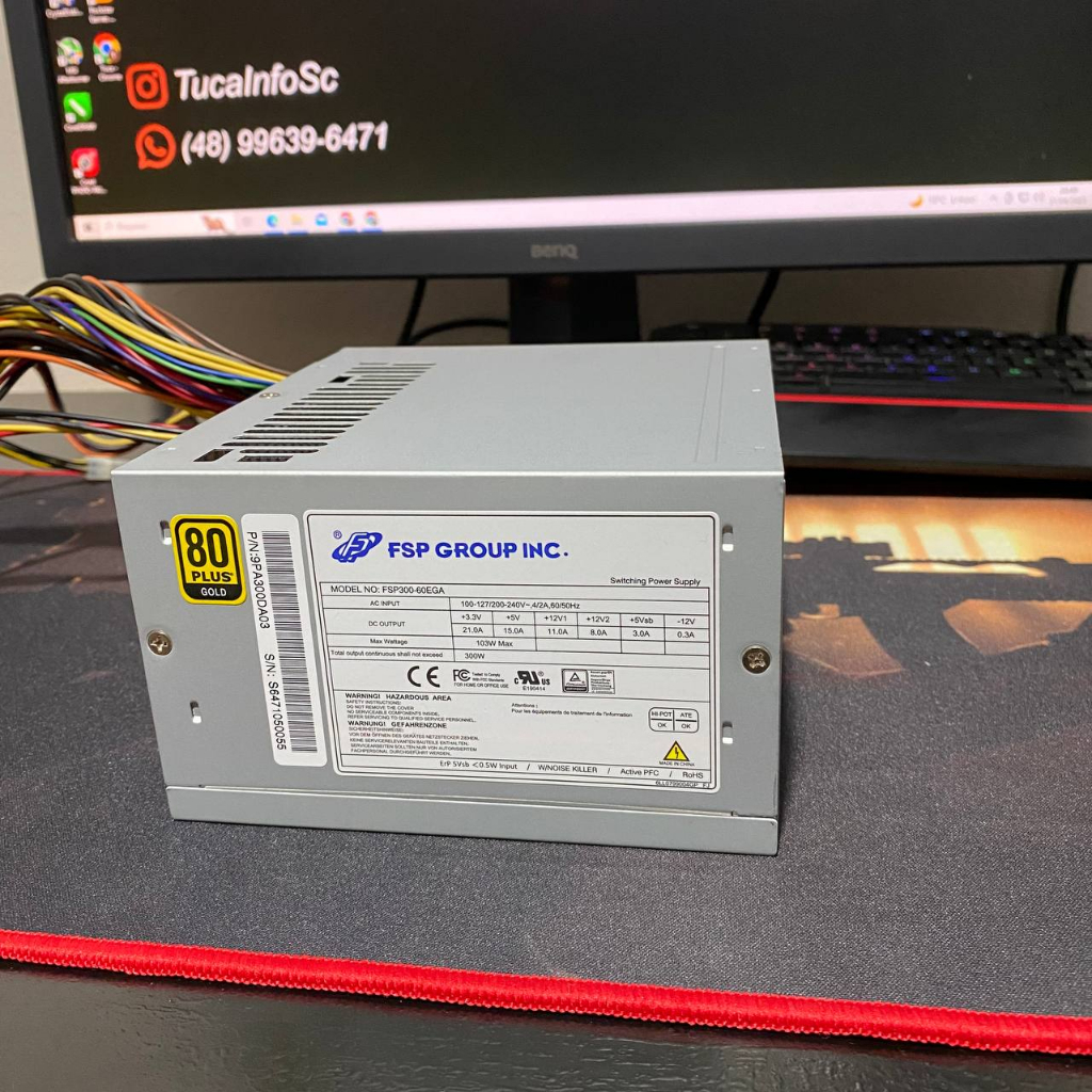 Fonte Atx 300w 80Plus Gold ( Envio imediato ) | Shopee Brasil