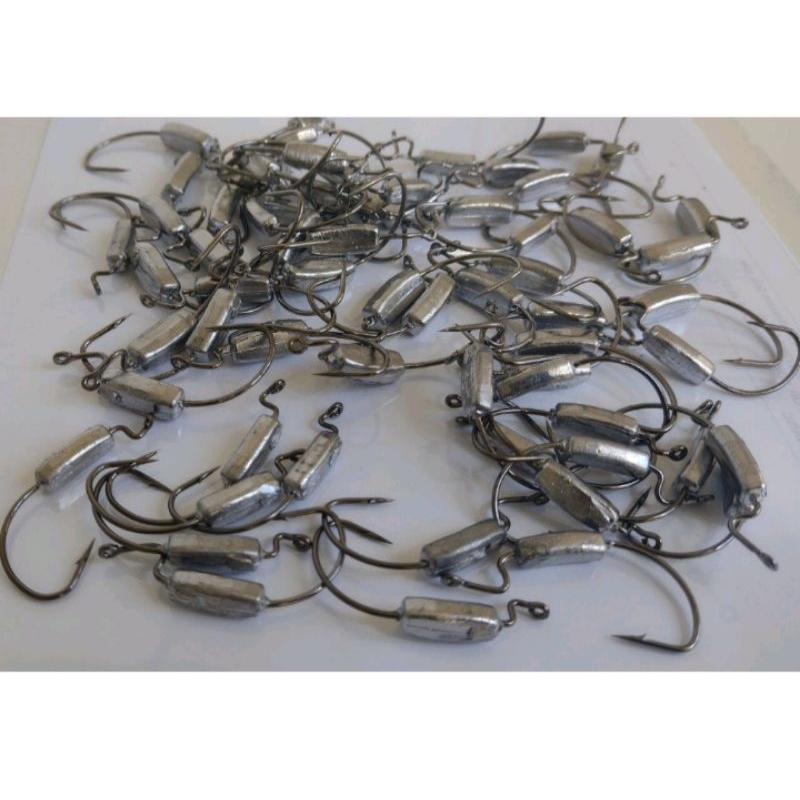 Jig-offset lastreado 1/0 e 2/0 - 10 unidades. | Shopee Brasil