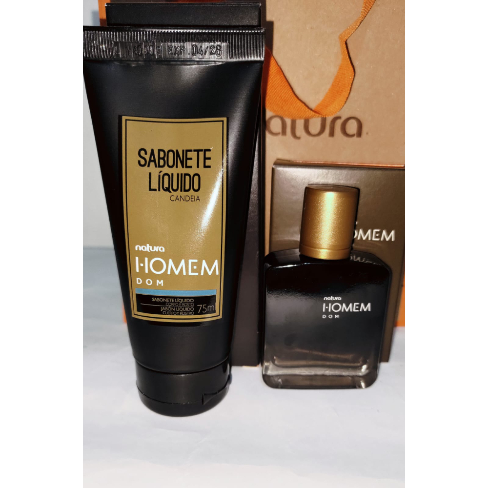 Natura Homem Dom: Perfume Miniatura Masculino 25 ml + Sabonete Líquido ...