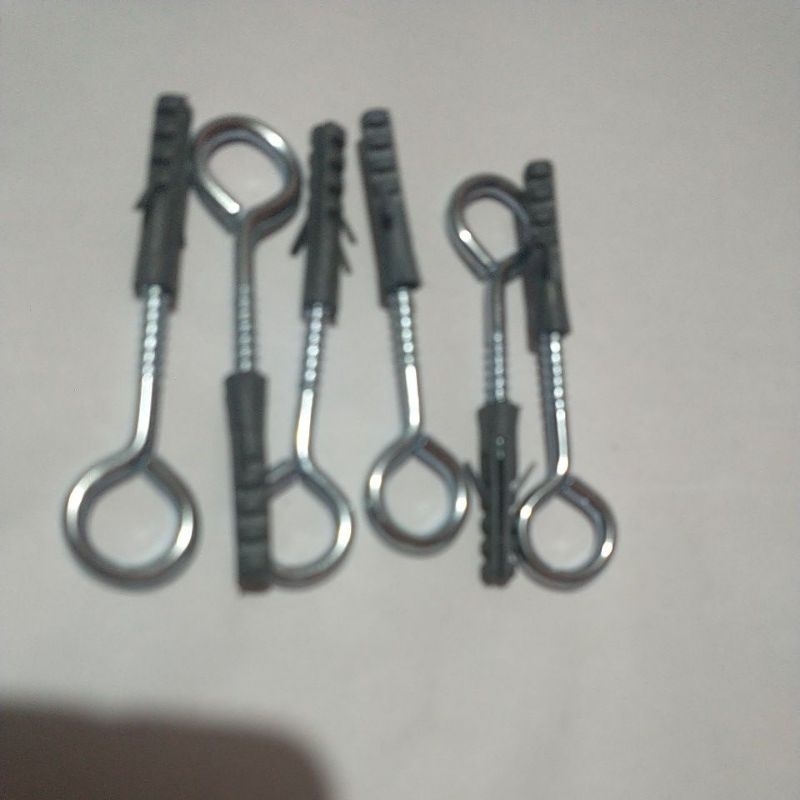 Parafusos Argola Gancho Varal Com Bucha 6 Unidades 6 Mm Shopee Brasil