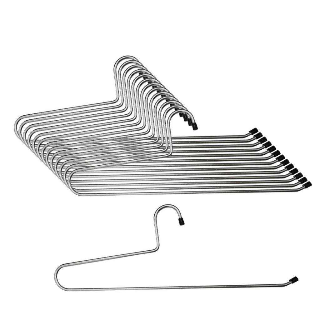 KITS CABIDE SIMPLES PARA CALÇA Aço Cromado Organizador de Guarda Roupa ...