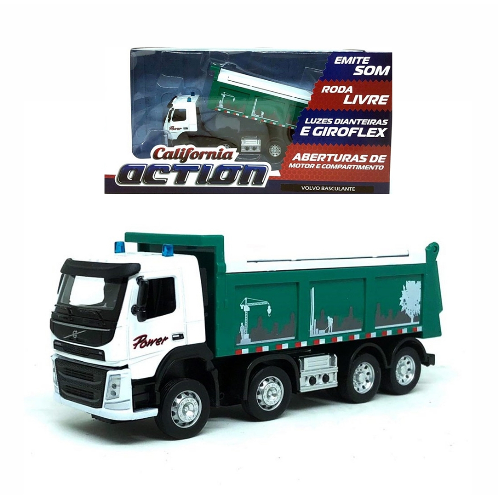 Miniatura Caminhão Volvo Basculante Luzes e Som 1:50 | Shopee Brasil