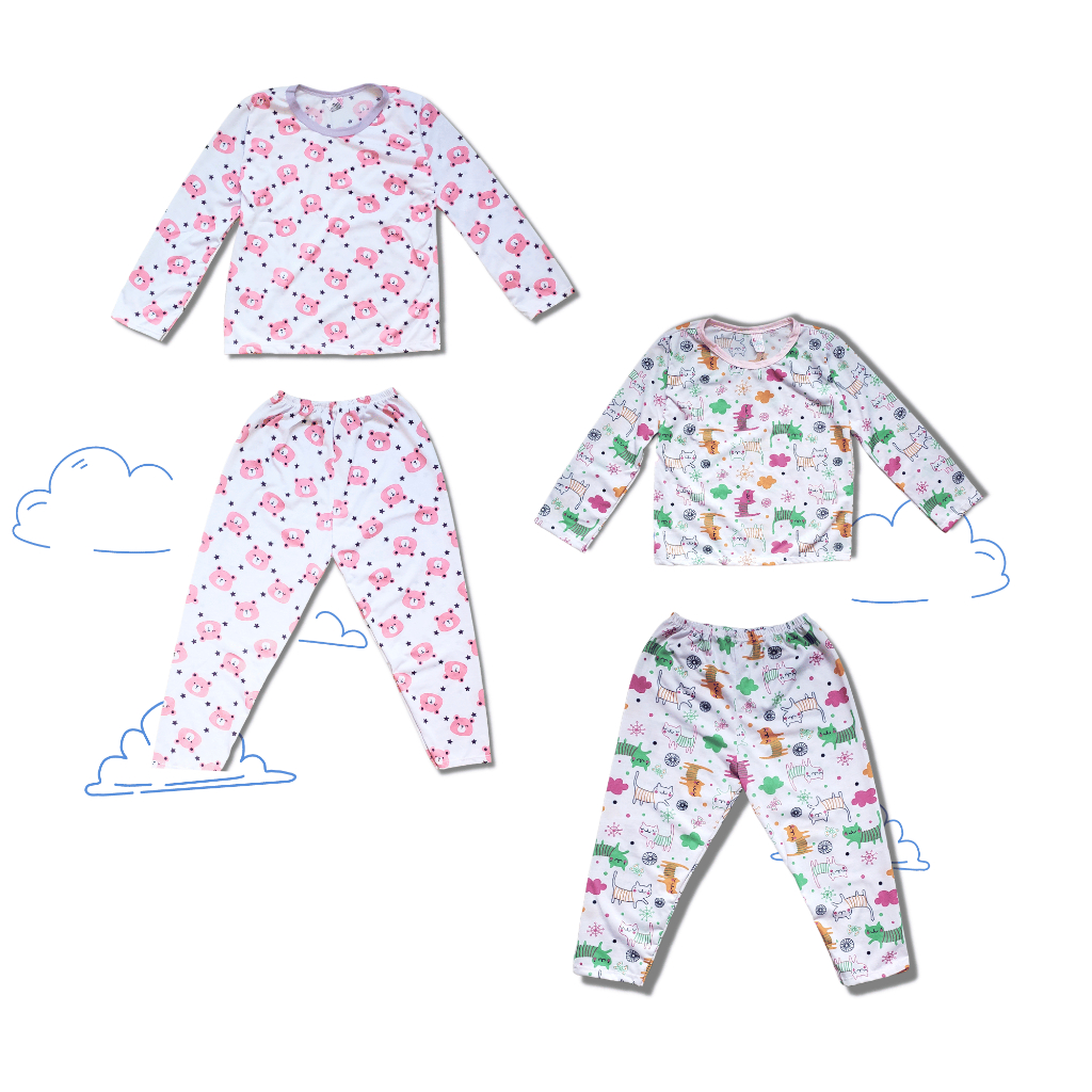 Kit 2 Pijamas Infantis Menina Manga Longa P - G Roupa Infantil | Shopee ...
