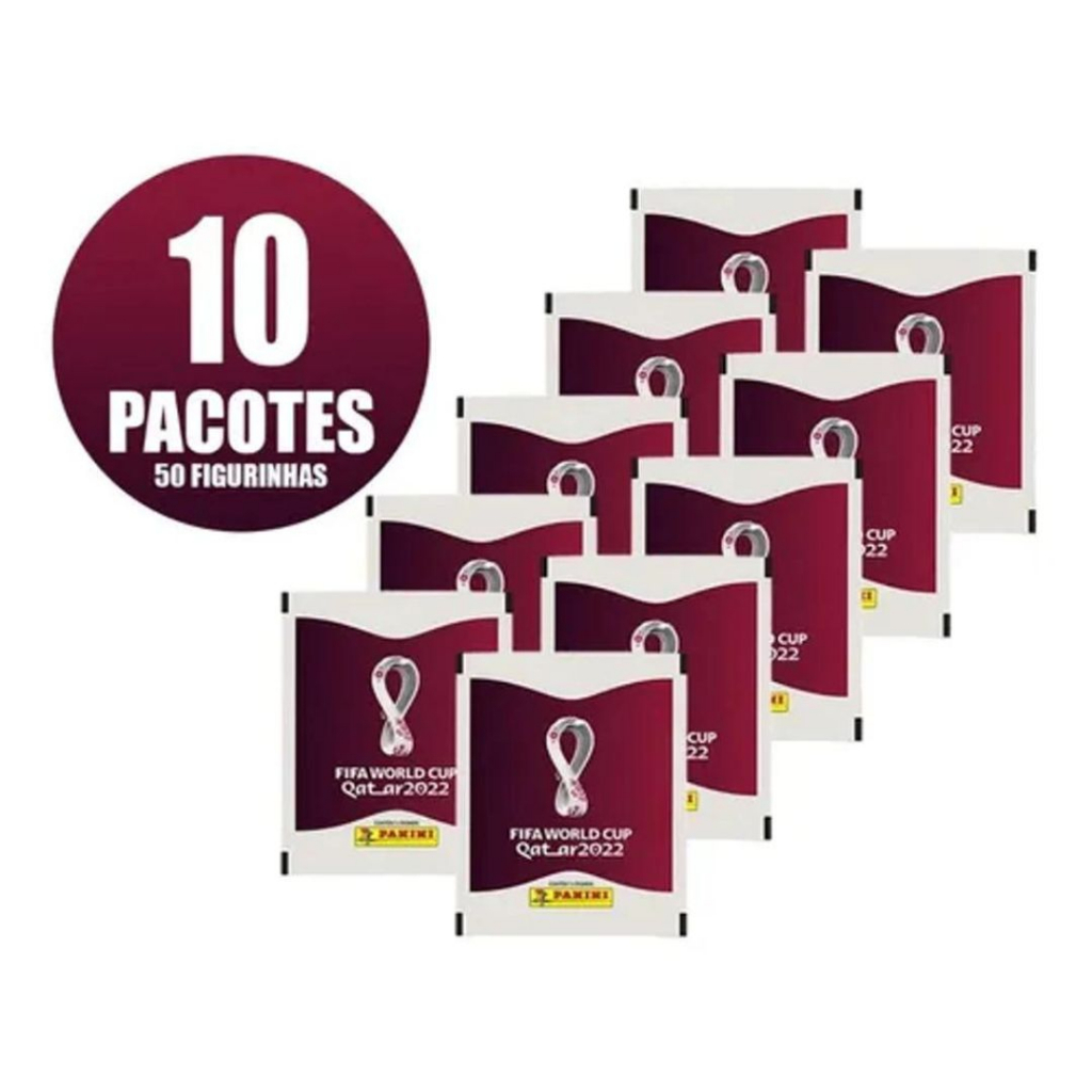 10 Pacotes De Figurinhas Fifa Copa Do Mundo Qatar 2022 Panini - Kit De ...
