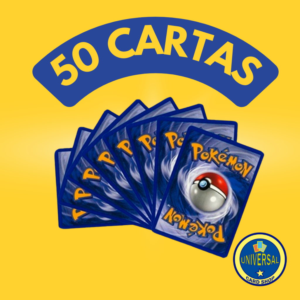 50 Cartas Pokemon Copag Original com Brilhante Garantida | Shopee Brasil