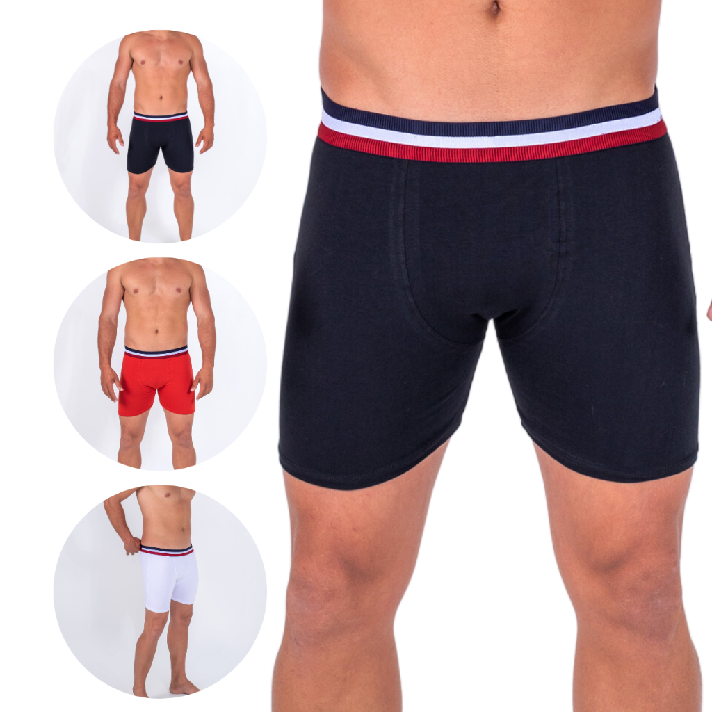 Kit C/6 Cueca Boxer Masculino Algodao Long Leg Box Confortavel Revenda | Shopee Brasil