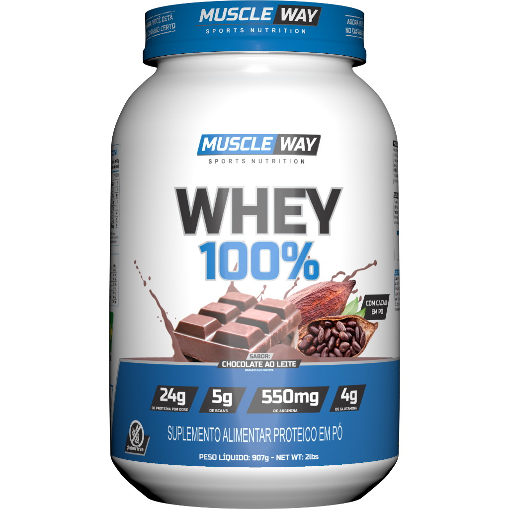 Whey 100% - Pote 907g - Muscle Way | Shopee Brasil