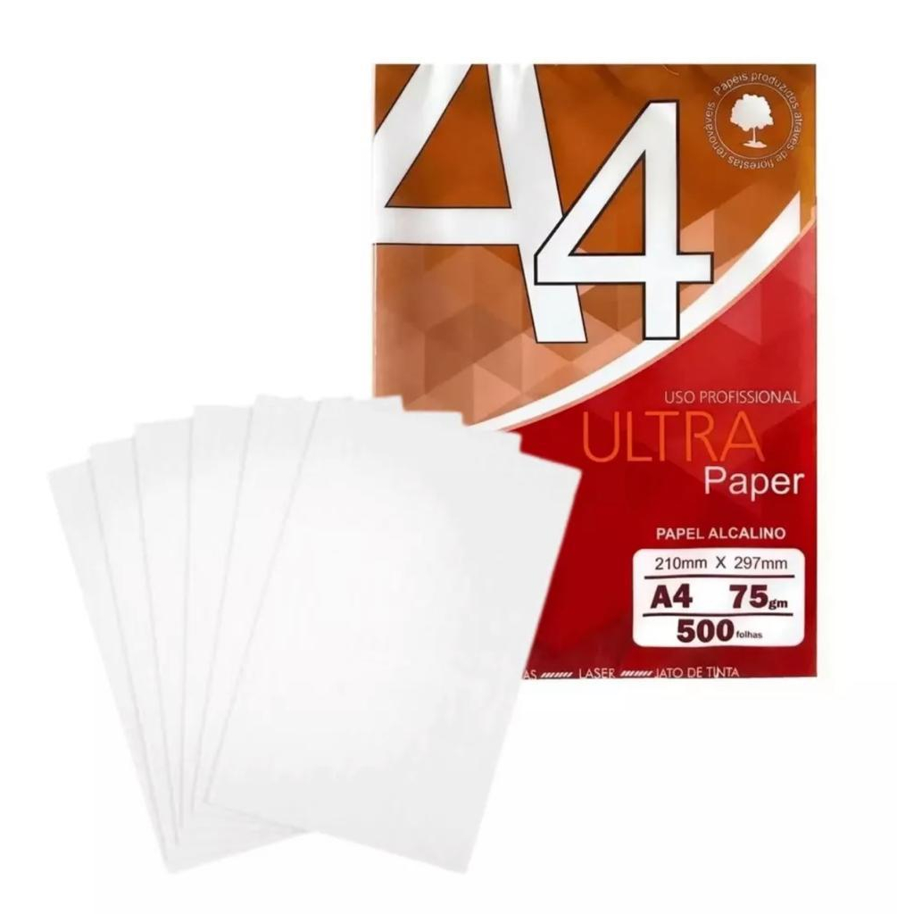 Papel Sulfite A4 Pacote 500 Folhas Ultra Paper | Shopee Brasil