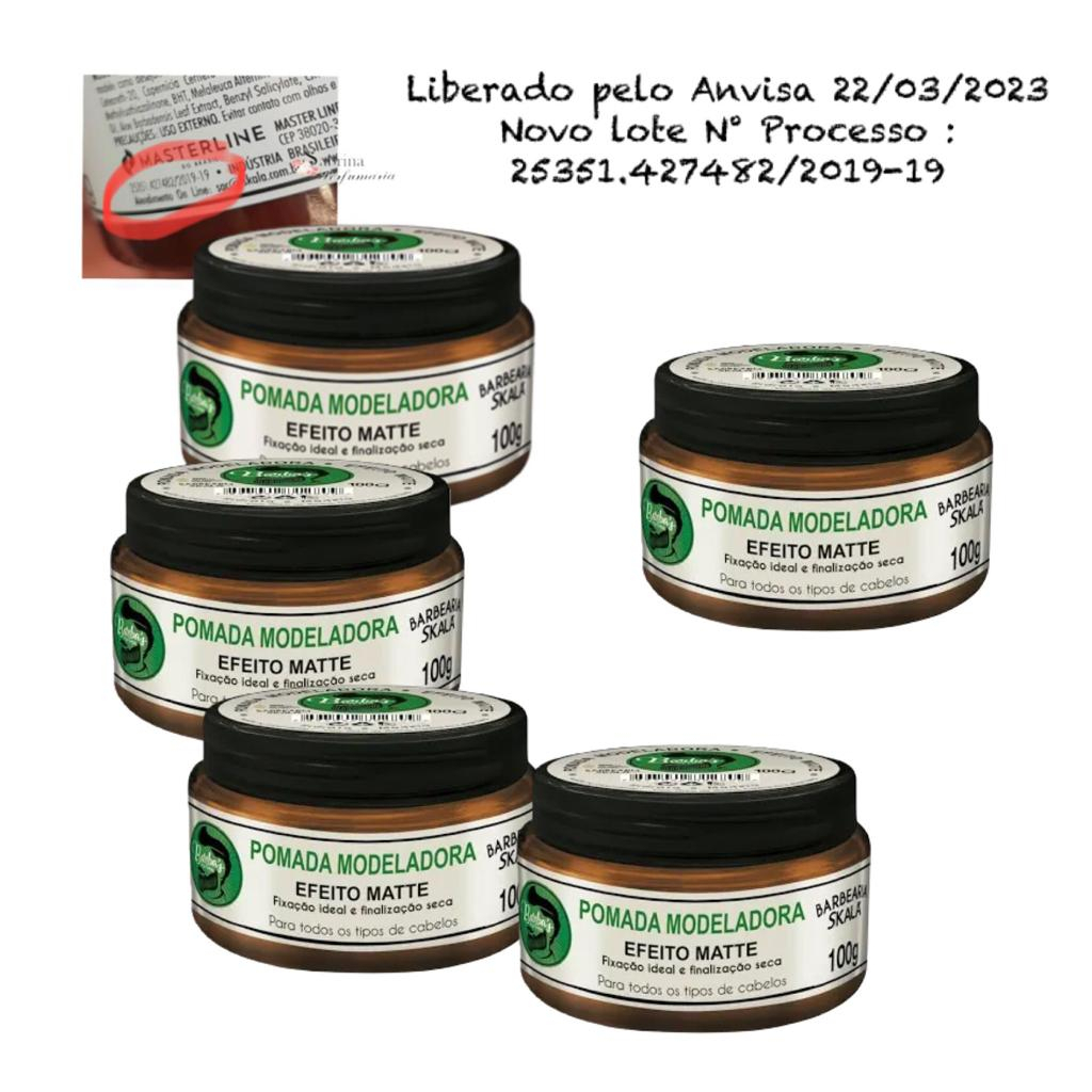 5 POMADA MODELADORA SKALA EFEITO MATTE 100G FINALIZAÇÃO SECA VEGANO ...