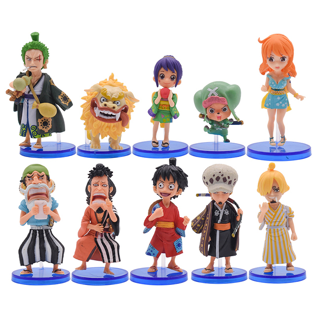 Bonecos Colecionáveis Anime One Piece arco Wano samurai Luffy, Sanji ...