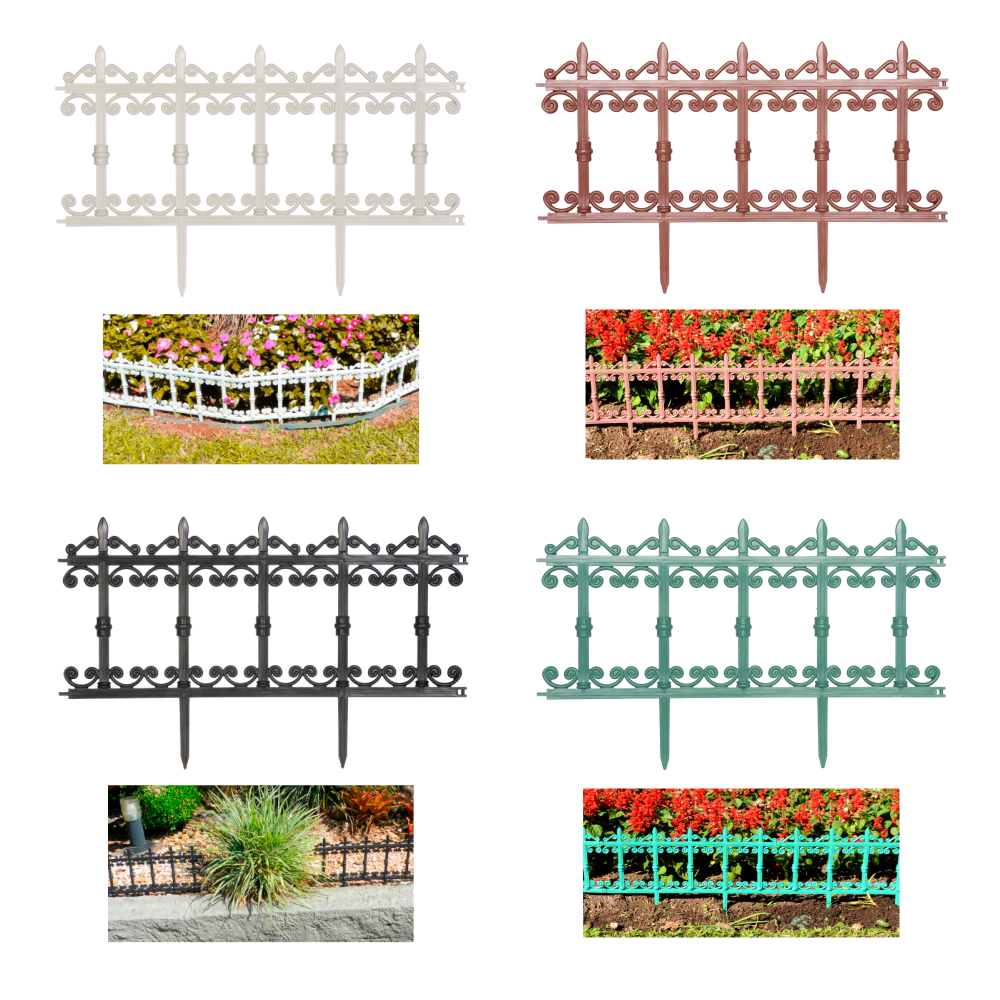 10 Metros De Cerca Plástica Decorativa Estilo Ferro Fundido Para Jardim ...