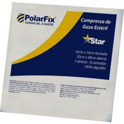 KIT 10 Compressa de Gaze Estéril Envelope c/10 Uni - Polar Fix | Shopee ...