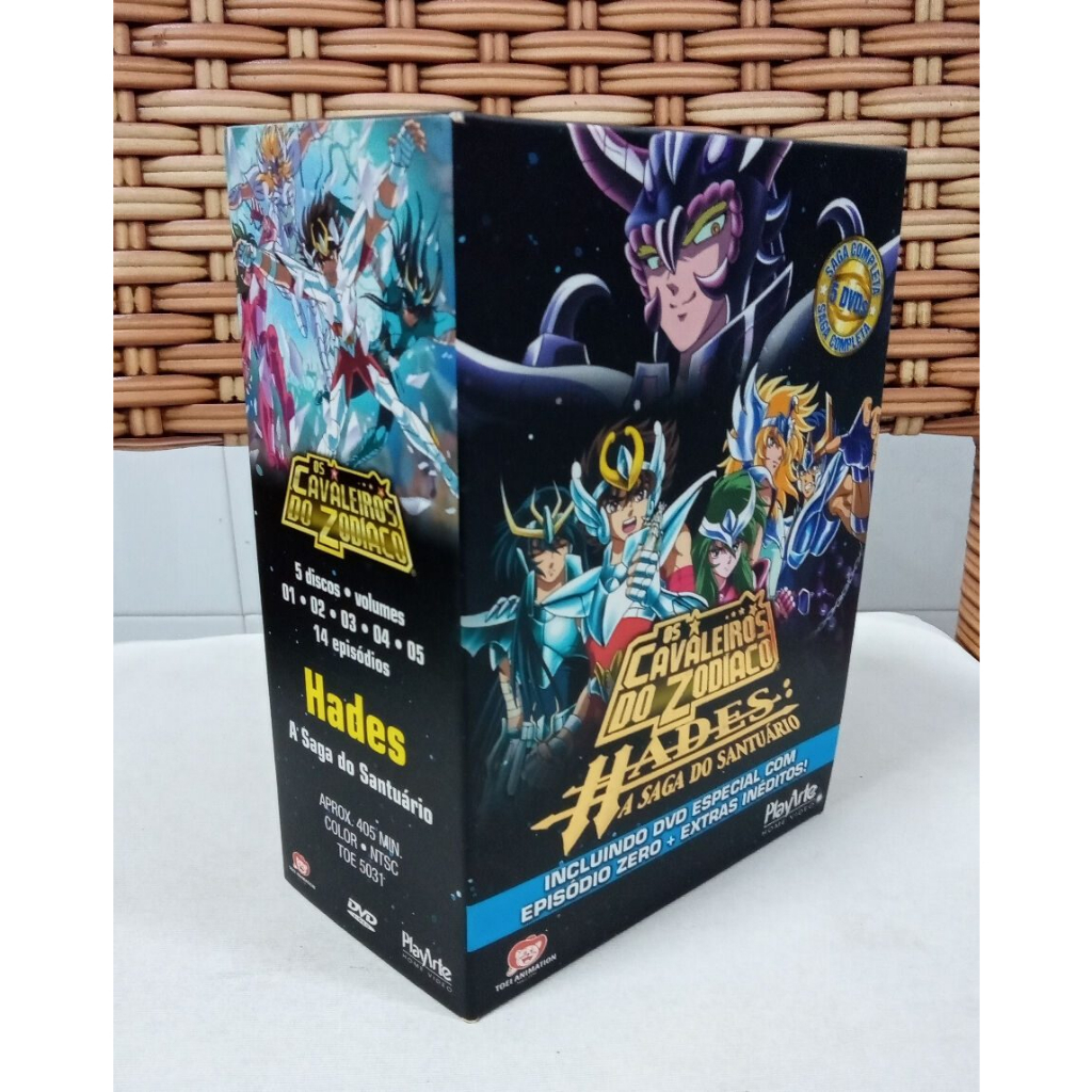 Box Os Cavaleiros Do Zodíaco Hades A Saga do Santuário - 5 DVDs | Shopee Brasil