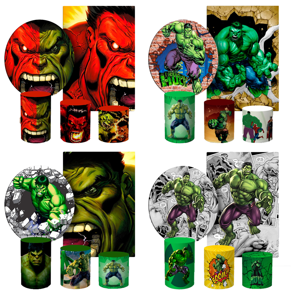 Kit Festa Hulk 2 Painéis + Trio De Cilindro Tecido Sublimado | Shopee ...