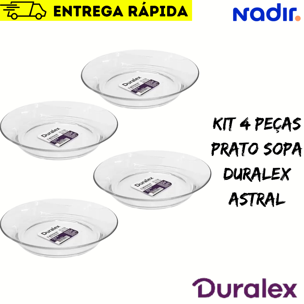 Kit 4 Pratos Sopa Duralex Astral - Nadir | Shopee Brasil