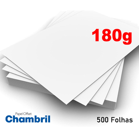 Papel Offset 180g Caixa Com 500 Folhas Tamanho A4 Branco | Shopee Brasil