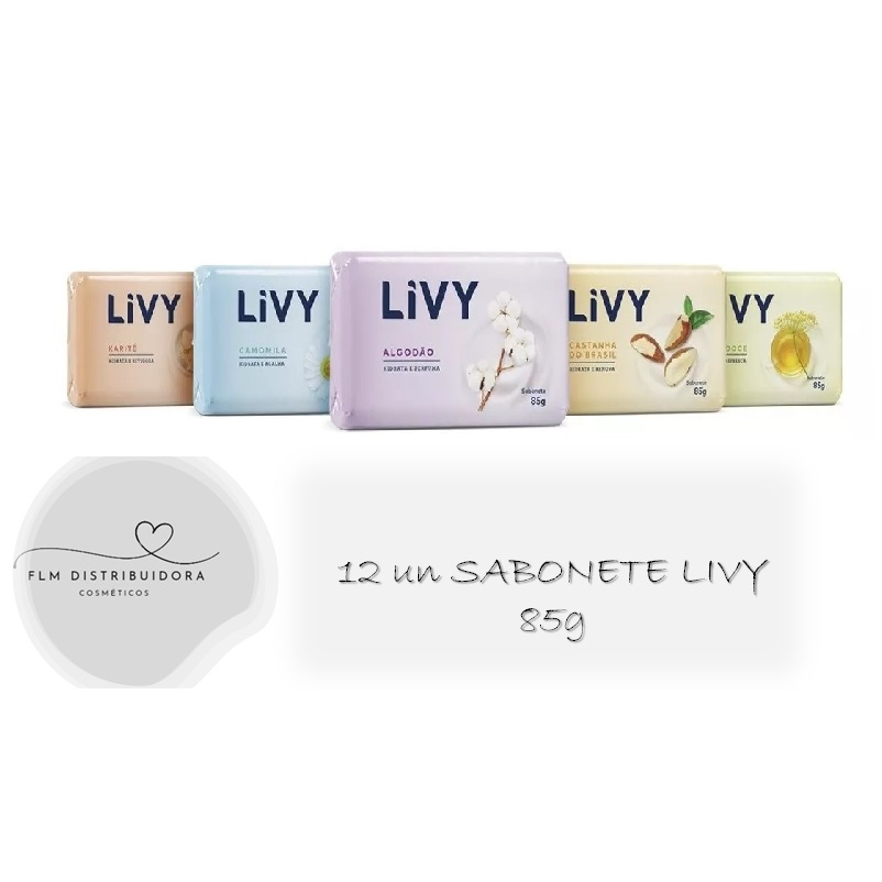 Sabonete Livy Pacote Com 12 Unidades 85g | Shopee Brasil