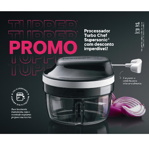 Processador Turbo Chef Tupperware Supersonic 300ml | Shopee Brasil