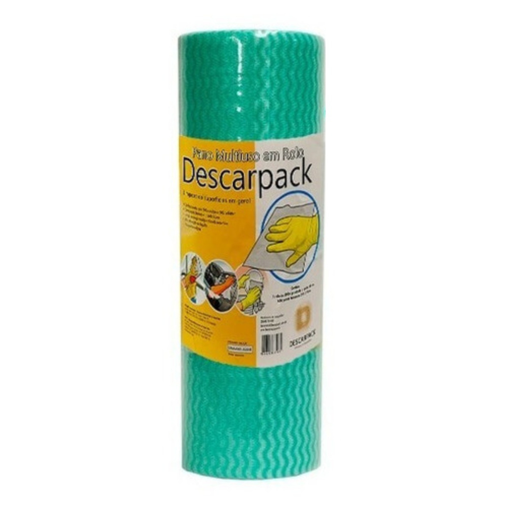Pano Multiuso Verde 30cmX25m C/ 50 Panos - Descarpack | Shopee Brasil