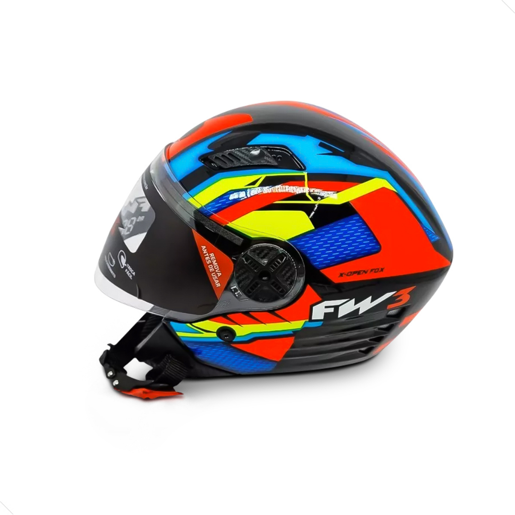 Capacete FW3 Automático Modelo X Open UP Fox - Corre Que Ta Baratinho