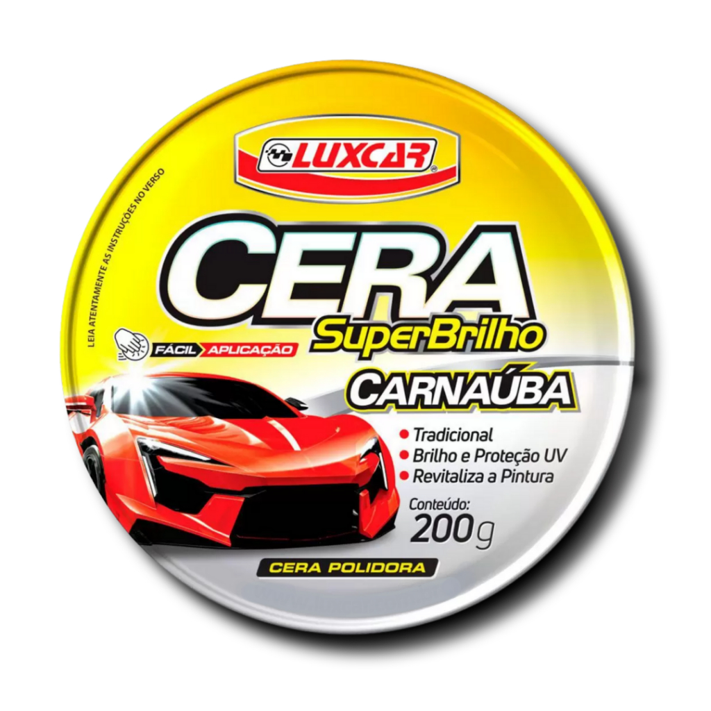 Cera Automotiva Carnaúba Luxcar Pasta SuperBrilho 200g | Shopee Brasil