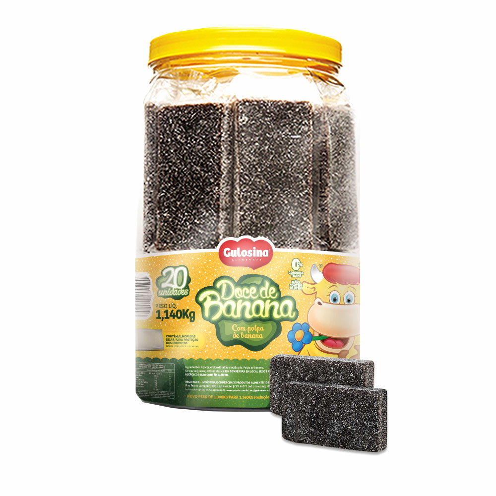 Doce de Banana 1,140kg - 20 unidades Gulosina | Shopee Brasil