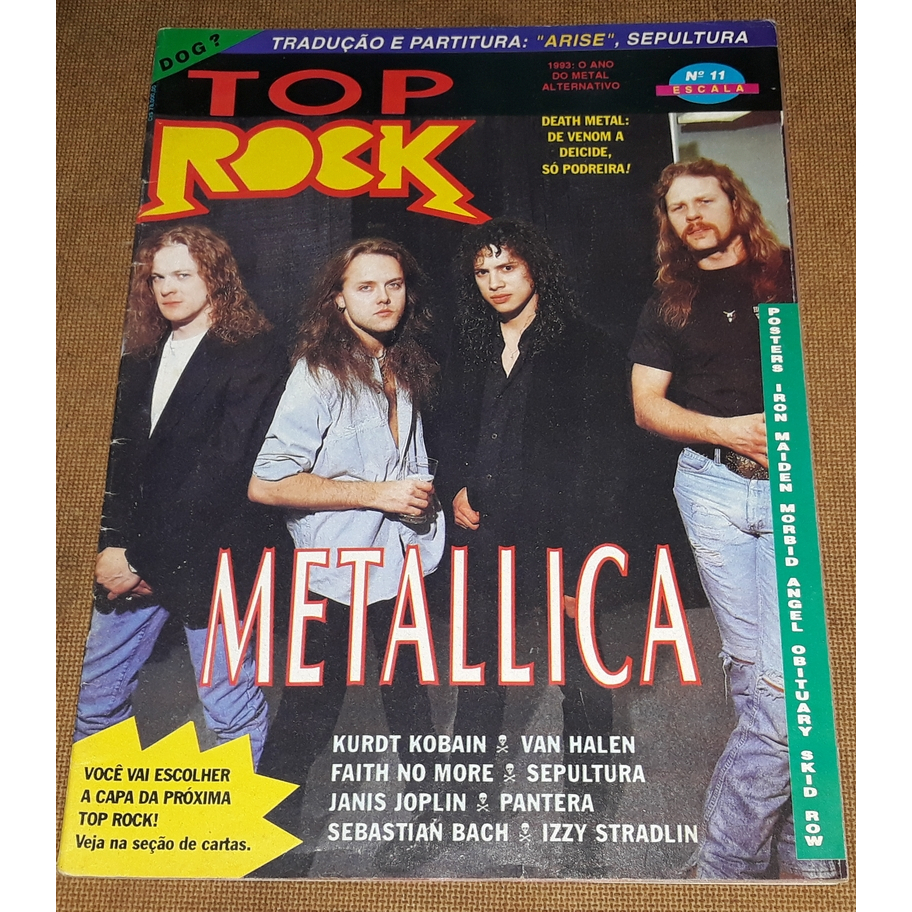Revista Top Rock n. 11 - Metallica Nirvana Skid Row Pantera | Shopee Brasil