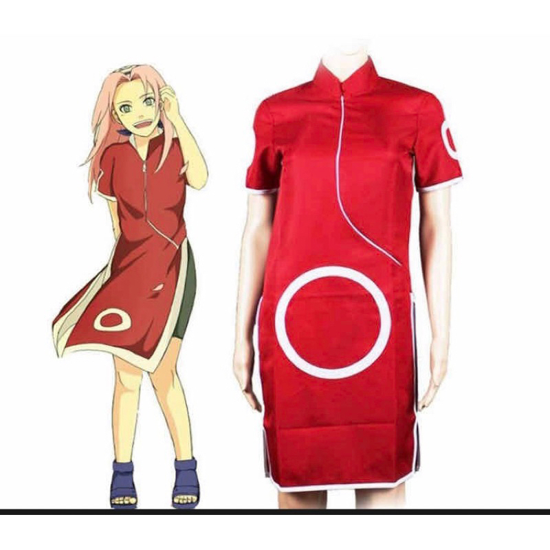 roupa fantasia Sakura naruto haruno anime | Shopee Brasil