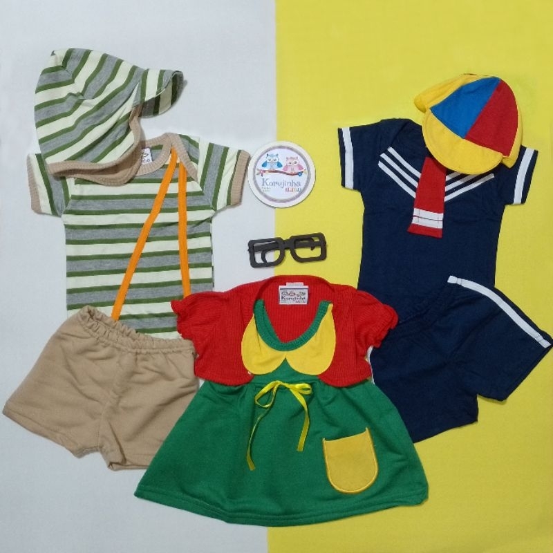 Conjunto Fantasia Bebê Chaves/Kiko/Chiquinha - Kit Mesversário com Body ...