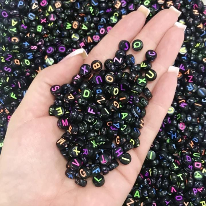 Alfabeto Letrinhas Achatadas 100 unidades | Shopee Brasil
