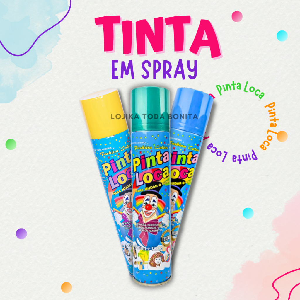 Tinta Spray Pinta Loca | Shopee Brasil