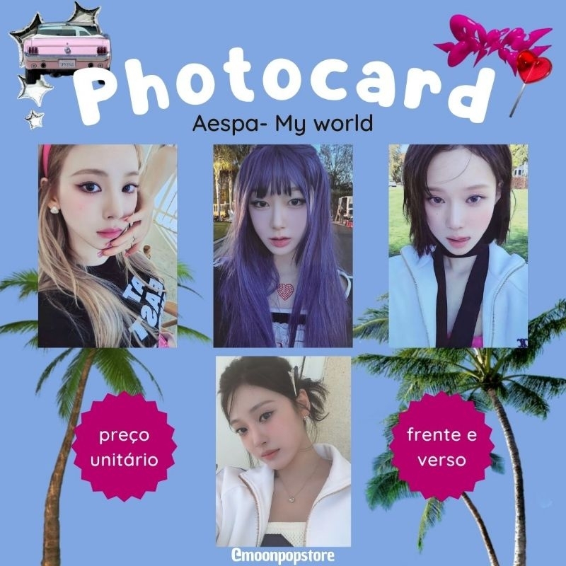 Photocard Kpop Aespa My world Spicy- Fanmade frente e verso | Shopee Brasil
