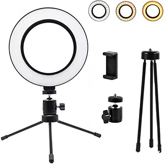 Anel de LED RING LIGHT de Mesa– blogueira - 6 polegadas(16cm) | Shopee Brasil