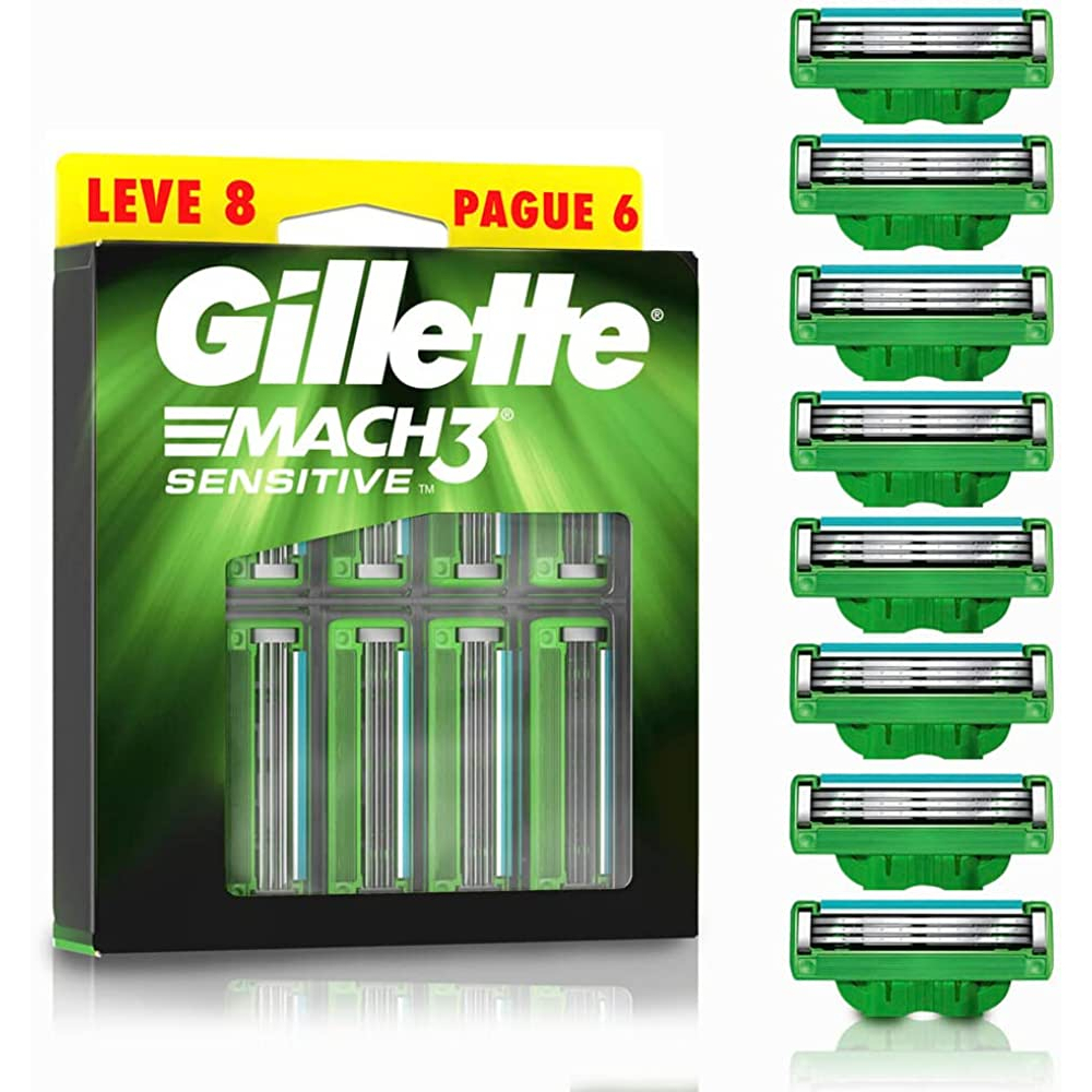 Carga para aparelho de barbear Gillette MACH 3 Sensitive | Shopee Brasil