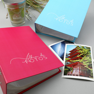 Album de 500 fotos 10x15 lisos varias cores lindas femininas rosa azul ...