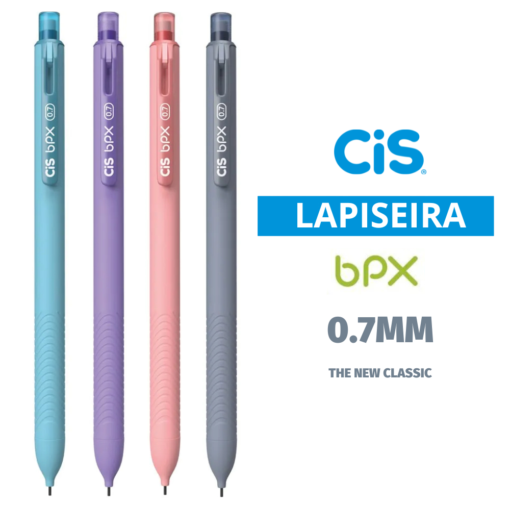 Lapiseira Cis Bpx 0.7mm -Tons Pastel com Borracha - Kit com Grafite ou ...