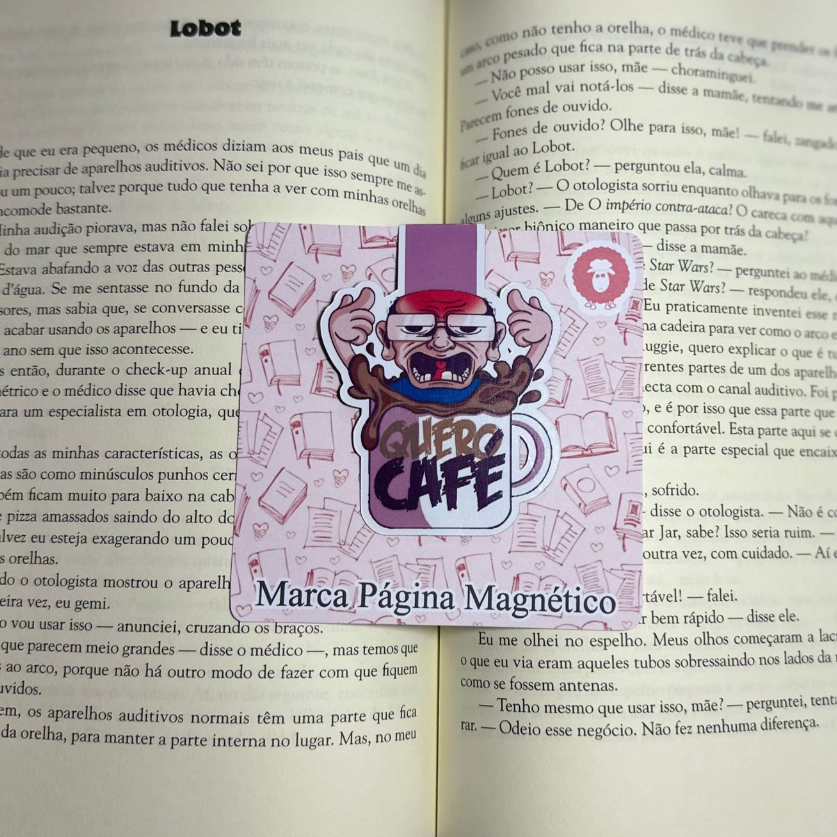 Quero Café - Meme - Marca Página Magnético | Shopee Brasil
