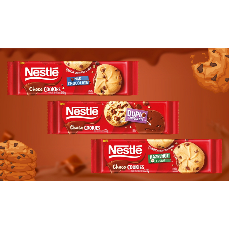 NESTLE CHOCO COOKIES COBERTO CHOCOLATE 120G | Shopee Brasil