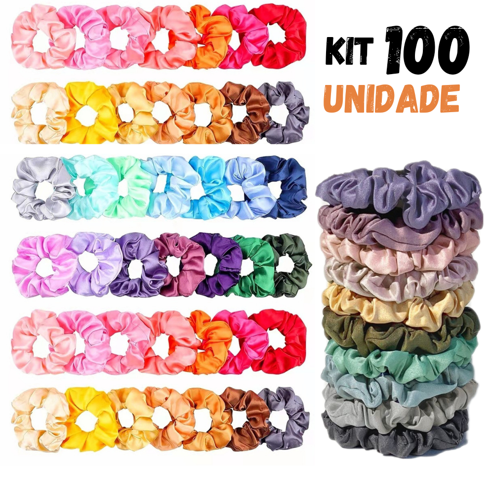 kit 100 scrunchie xuxinha para cabelo | Shopee Brasil