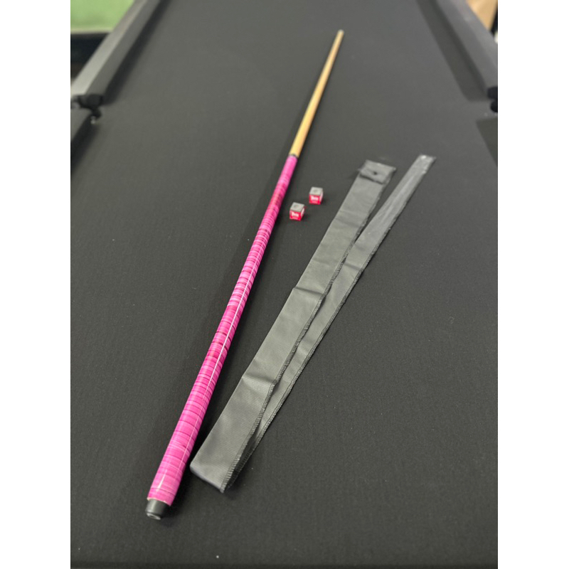 Taco de sinuca personalizado Rosa + capa+ 2 giz master especial preto ...