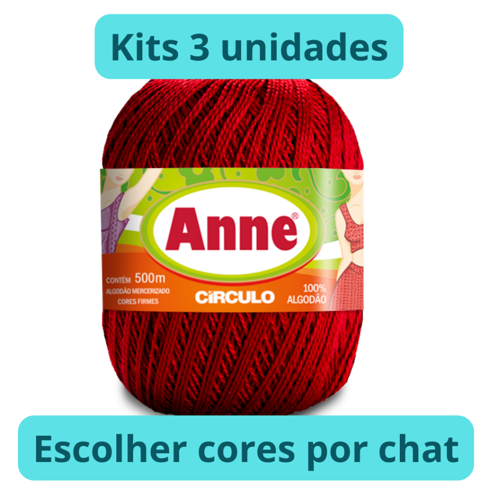 Kit 3 Linha Anne Circulo - 150g | Shopee Brasil