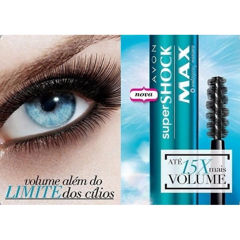 Máscara de Cílios SUPERSHOCK MAX Avon 15x mais volume | Shopee Brasil