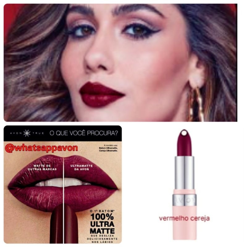 Batom Hydramatic Avon - Cor: Vermelho Cereja | Shopee Brasil