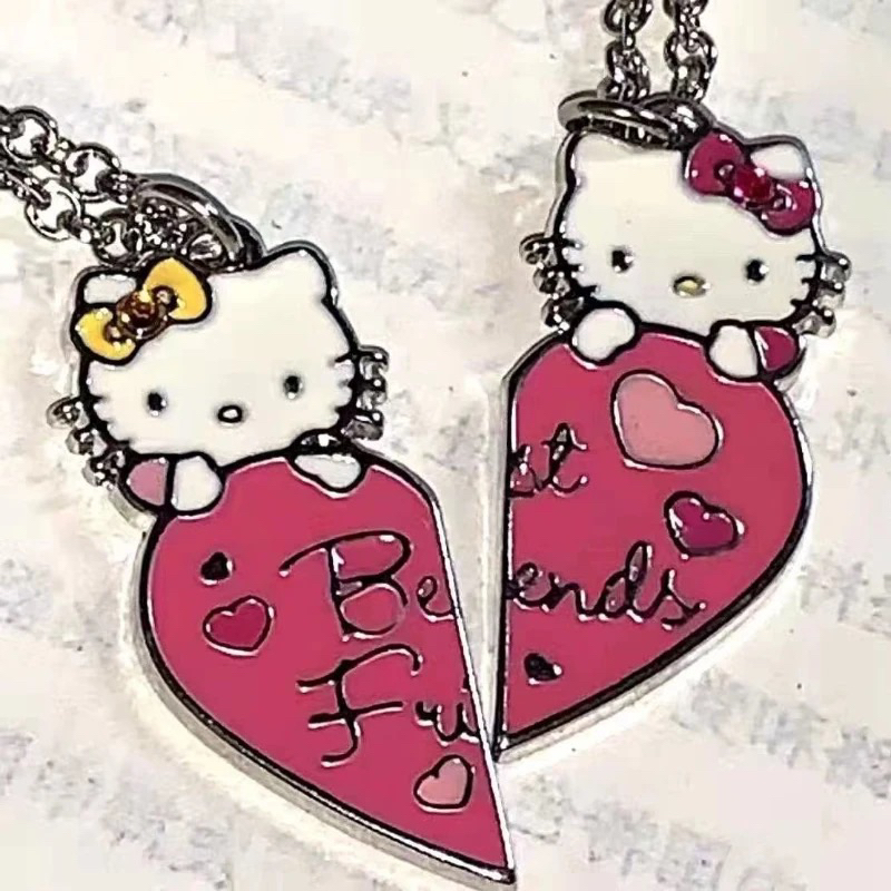 Colar metadinha hello kitty sanrio amizade best friends | Shopee Brasil