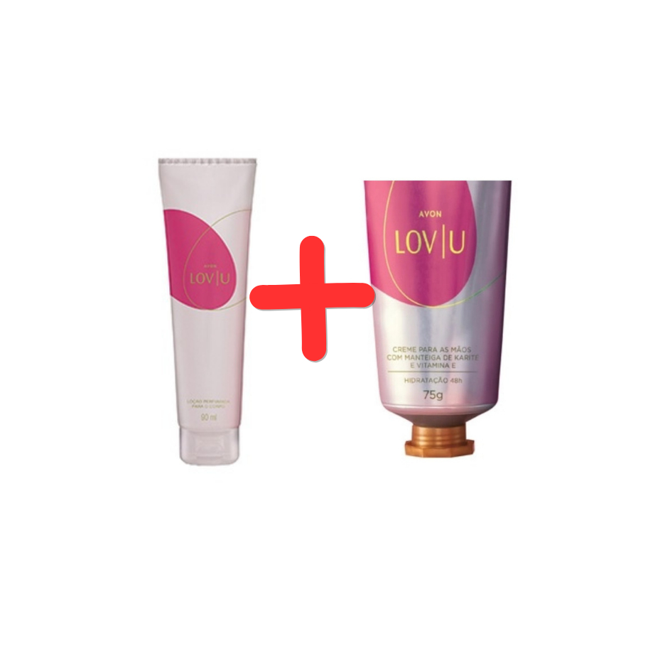 Kit Lov U Avon: Hidratante para o corpo + hidratante para as mãos ...