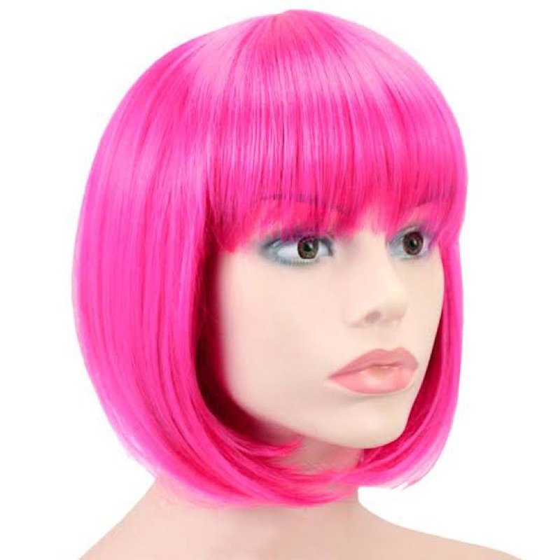 Peruca Curta Channel Colorida LazyTown Barbie | Shopee Brasil