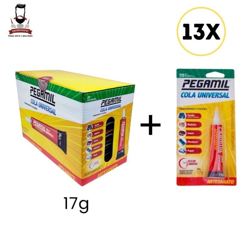 Cola Universal Pegamil 17g Caixa Com 13 Unidades | Shopee Brasil