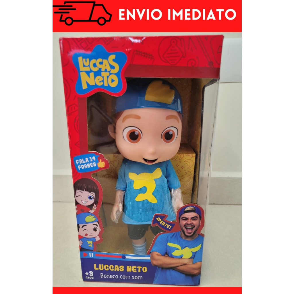Lucas Neto Boneco Brinquedo - 26 cm de altura com som 14 frases - ENVIO ...