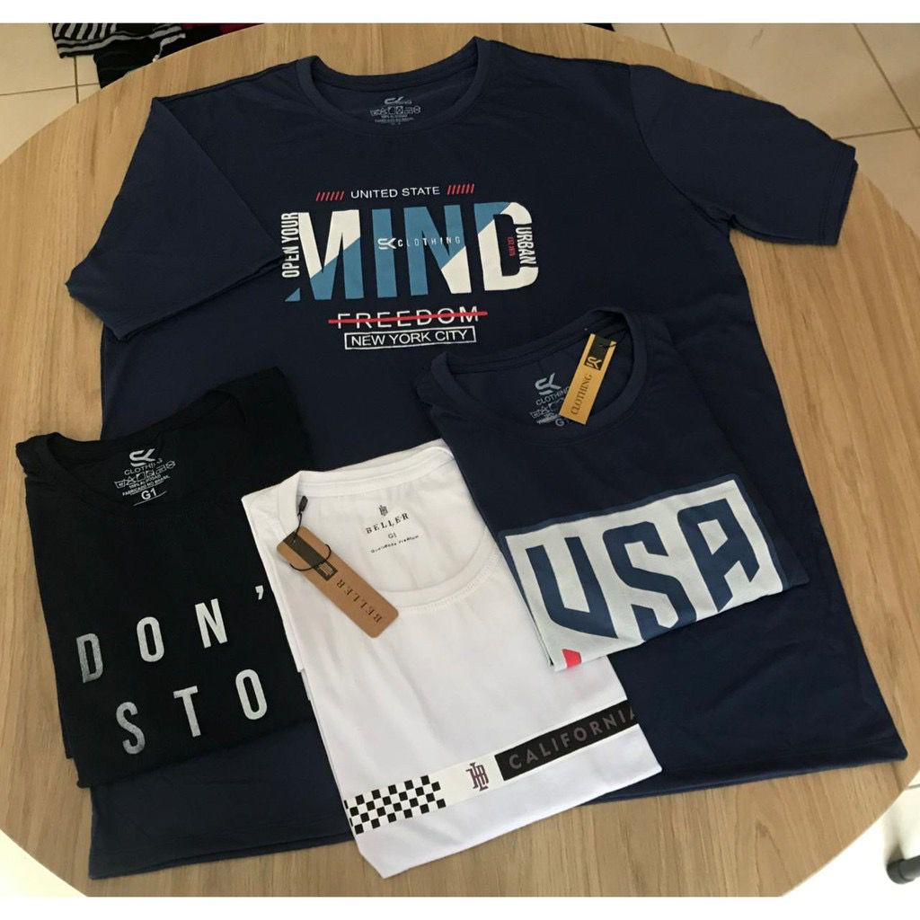 Kit 4 Camisetas Masculinas Plus SIze G1 G2 G3 G4 G5 G6 Envio Imediato ...